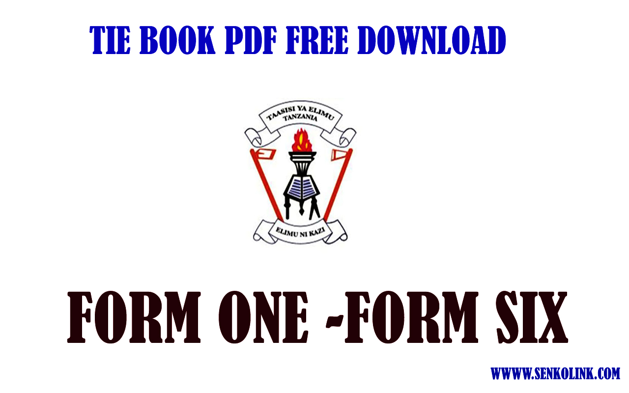 TIE Books PDF for Secondary Schools (Form 1-6) - Senkolink